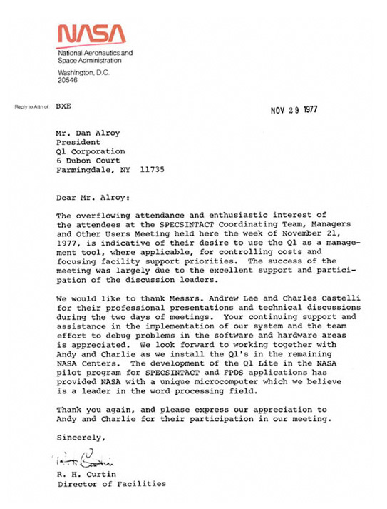 Q1 Corporation and Daniel Alroy - the creator of the first ...